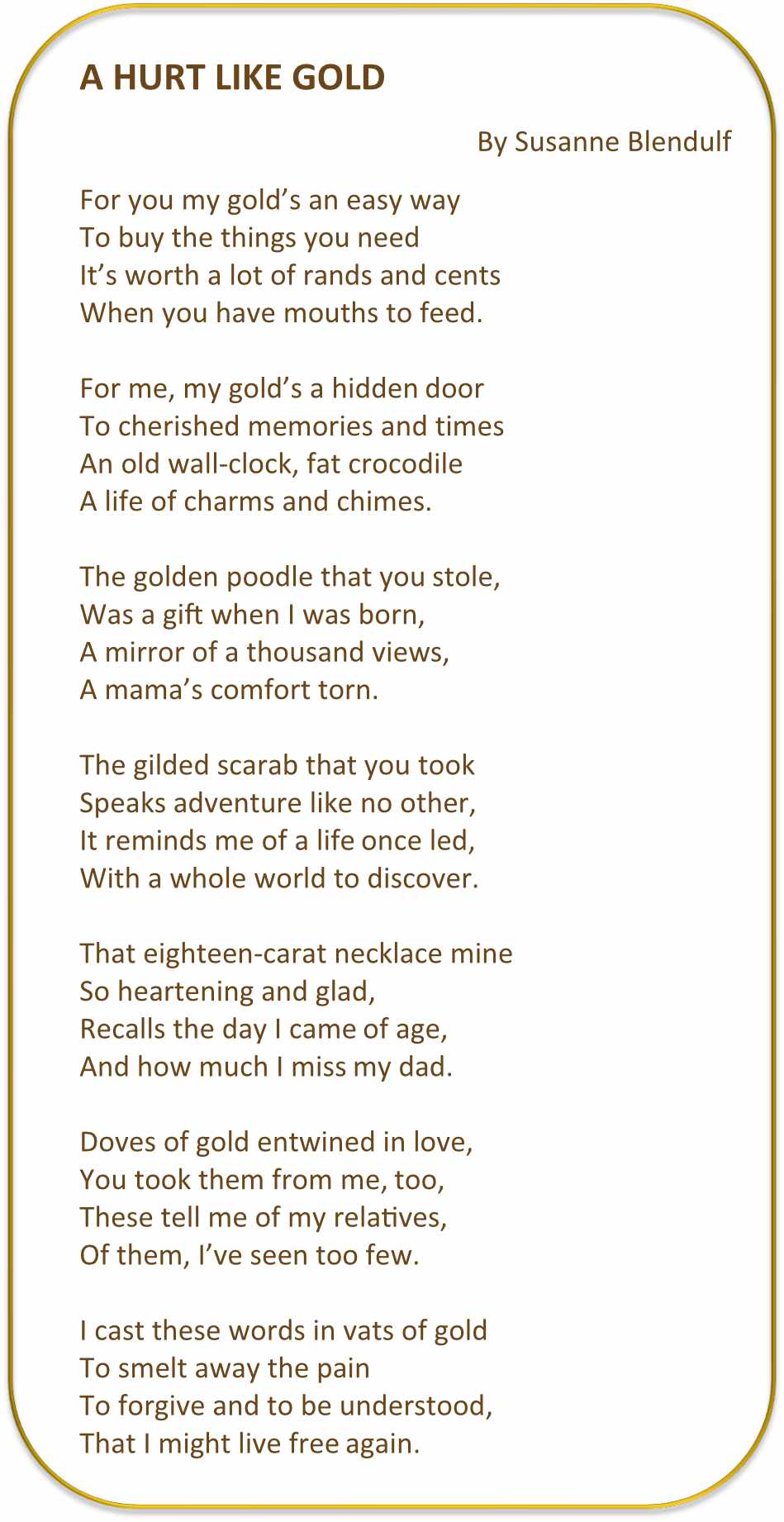 A Hurt Like Gold – Thorn Tree Rising